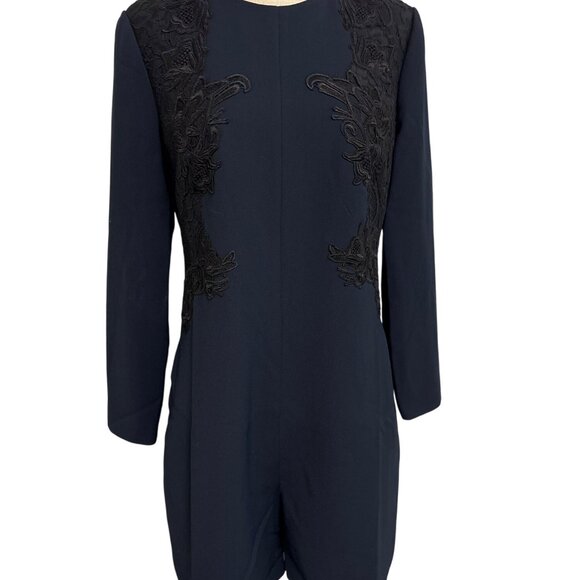 Ted Baker | Dresses | Ted Baker London Black Tunic Dress With Lace ...